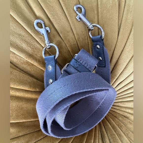 Coach | Bags | Coach Vintage Slate Blue Metallic Nylon Handbag | Poshmark